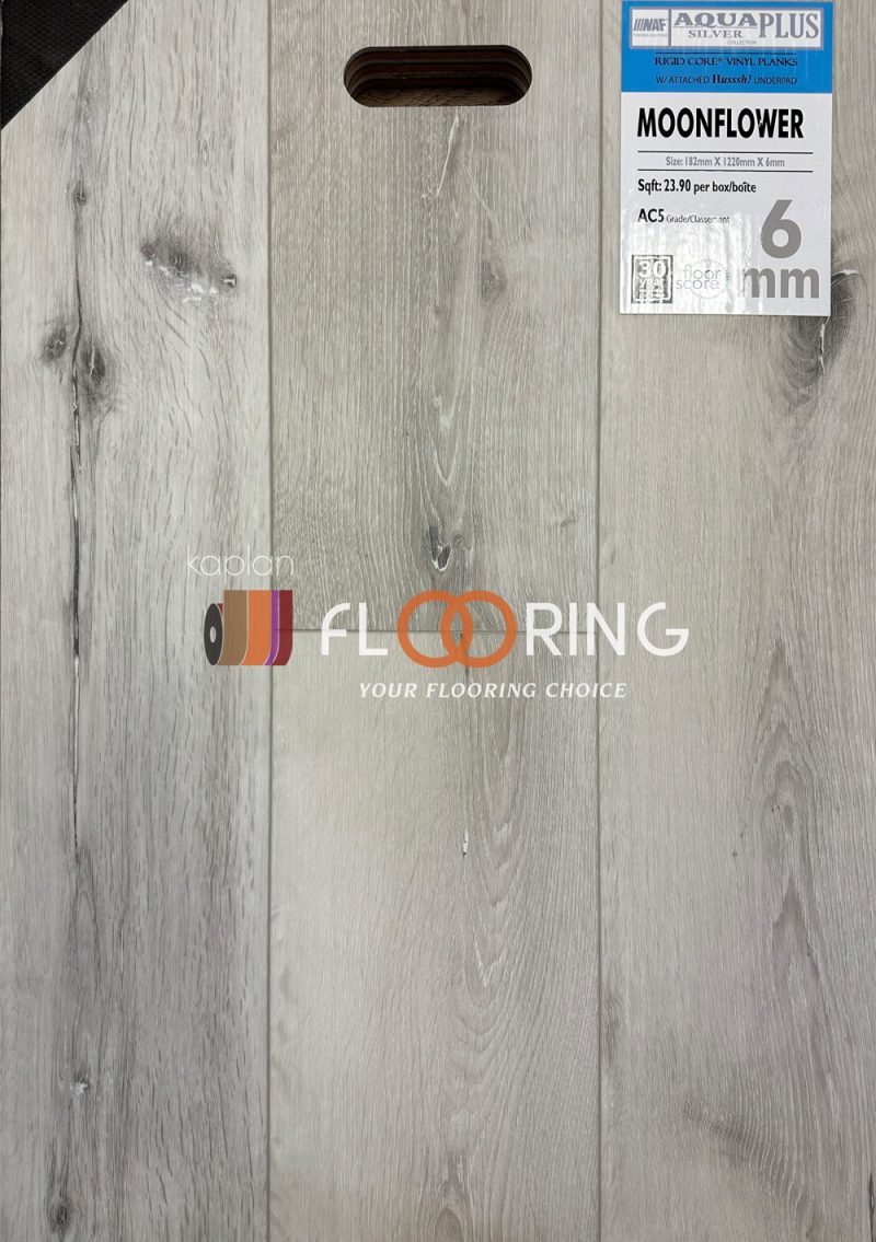 Moonflower Naf Aquaplus Silver Vinyl 6mm - Kaplan Flooring | London ...