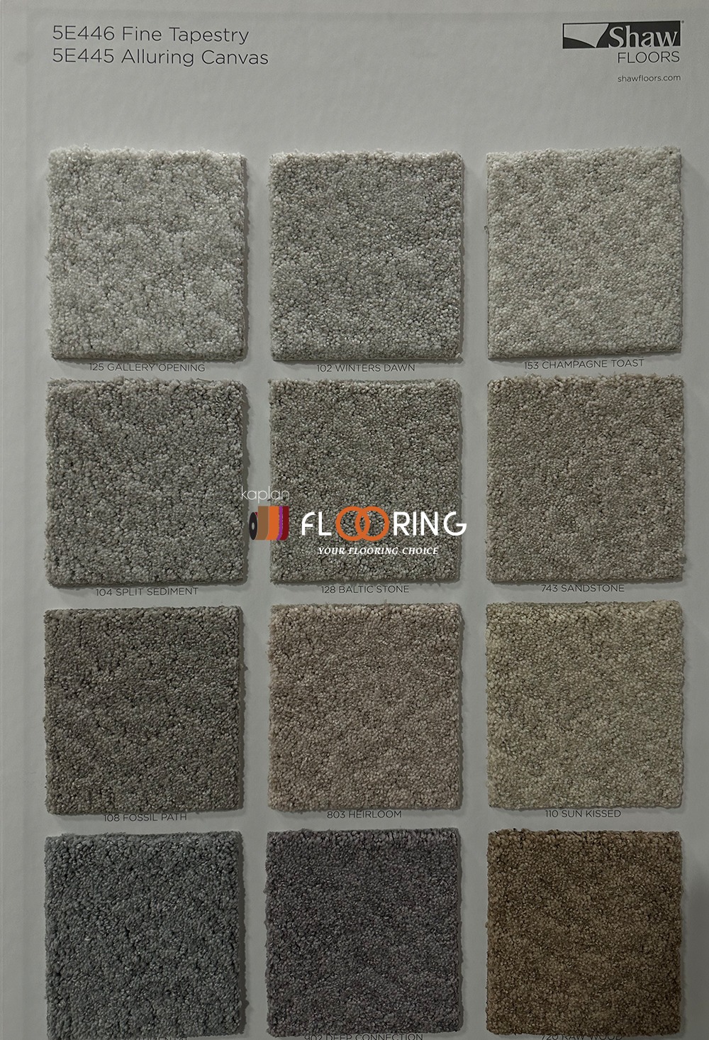 5E446 Fine Tapestry - 5E445 Alluring Canvas Carpet - Shaw Floors ...